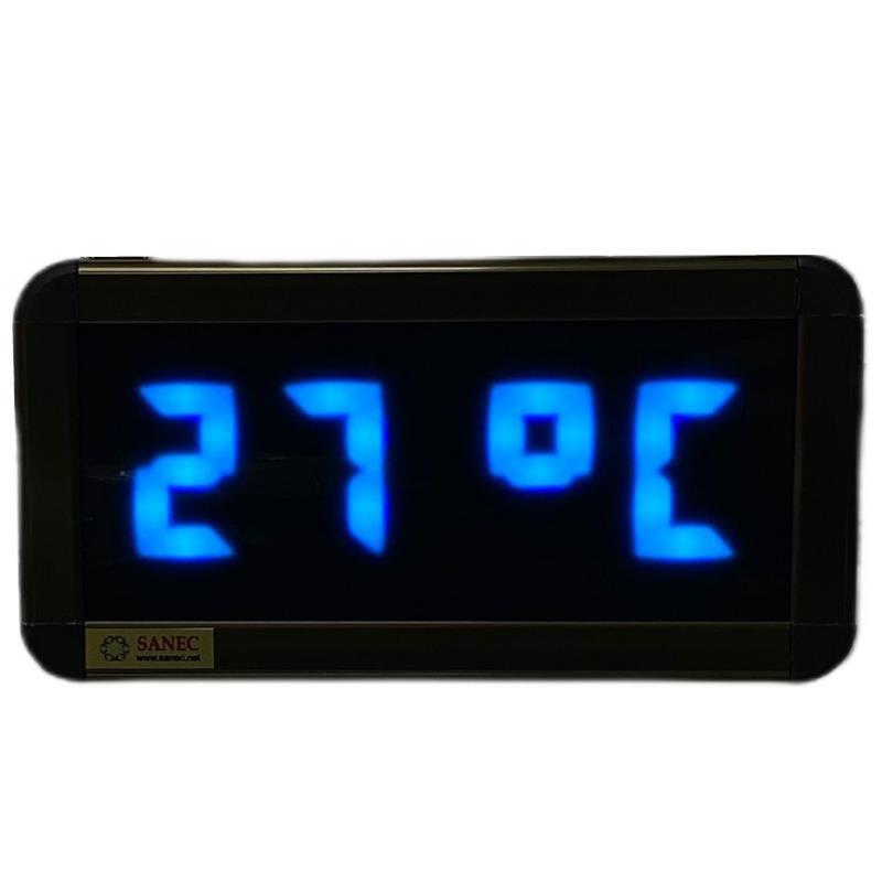 Dijital Led Duvar ve Masa Saati ve Derece - Turkuaz (Kasa Ölçüsü: 16x40 cm)